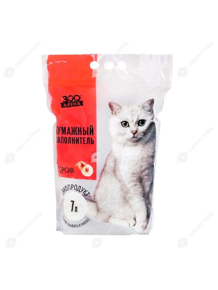 Наполнитель ЗооАрена (персик) 7л. бумажный