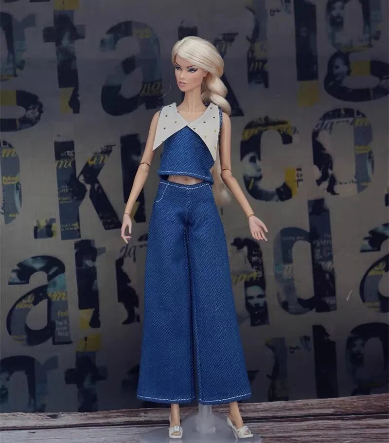 Комплект одежды для куклы 30 см/рубашка с длинными рукавами + чехол для ног/наряд одежды для куклы 1/6 OB ST FR BB/игрушка в кукольный домик в подарок