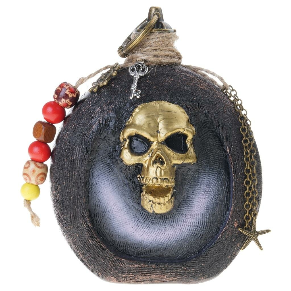 Пиратская бутылка с черепом, украшение для дома