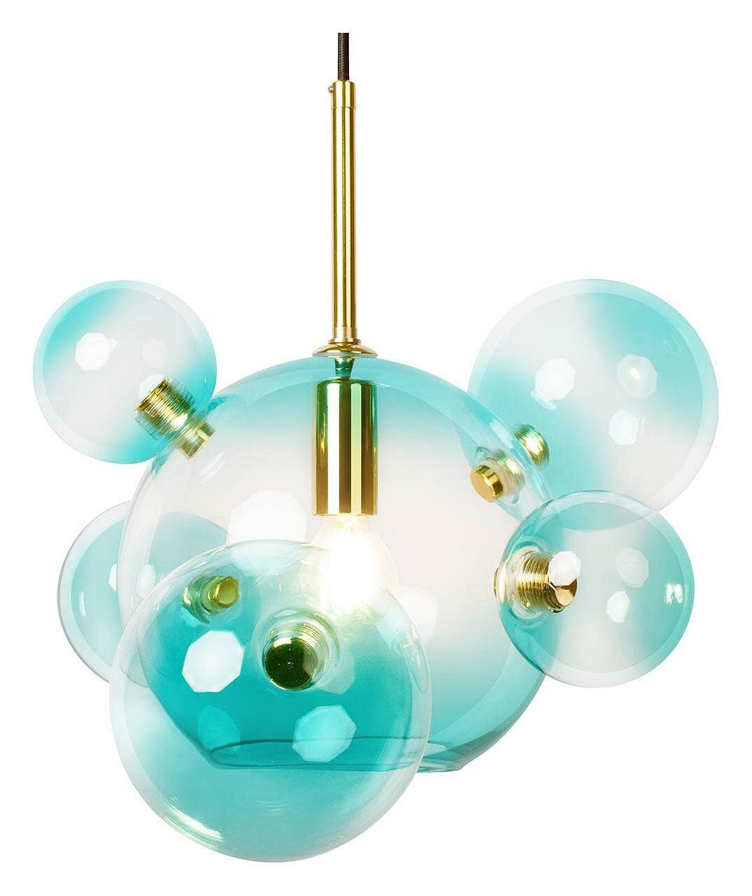 Подвесной светильник Loft it Bolle 2027-P6 Blue mini цвет золото На монтажной пластине Модерн