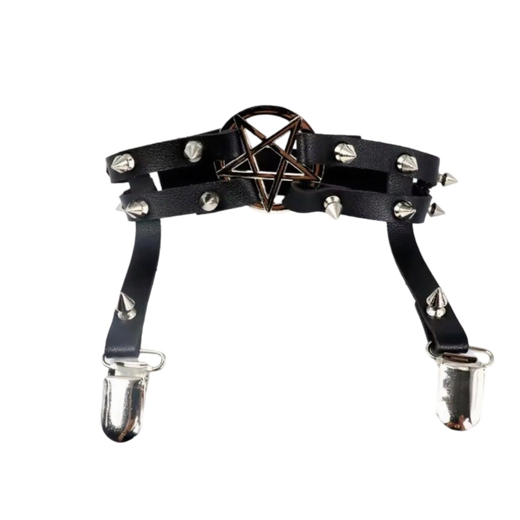 Подвязка Для Ног С Заклепками В стиле Панк, Регулируемый Набедренный Ремень, Металлический Пояс Для Ног В Виде Звезды