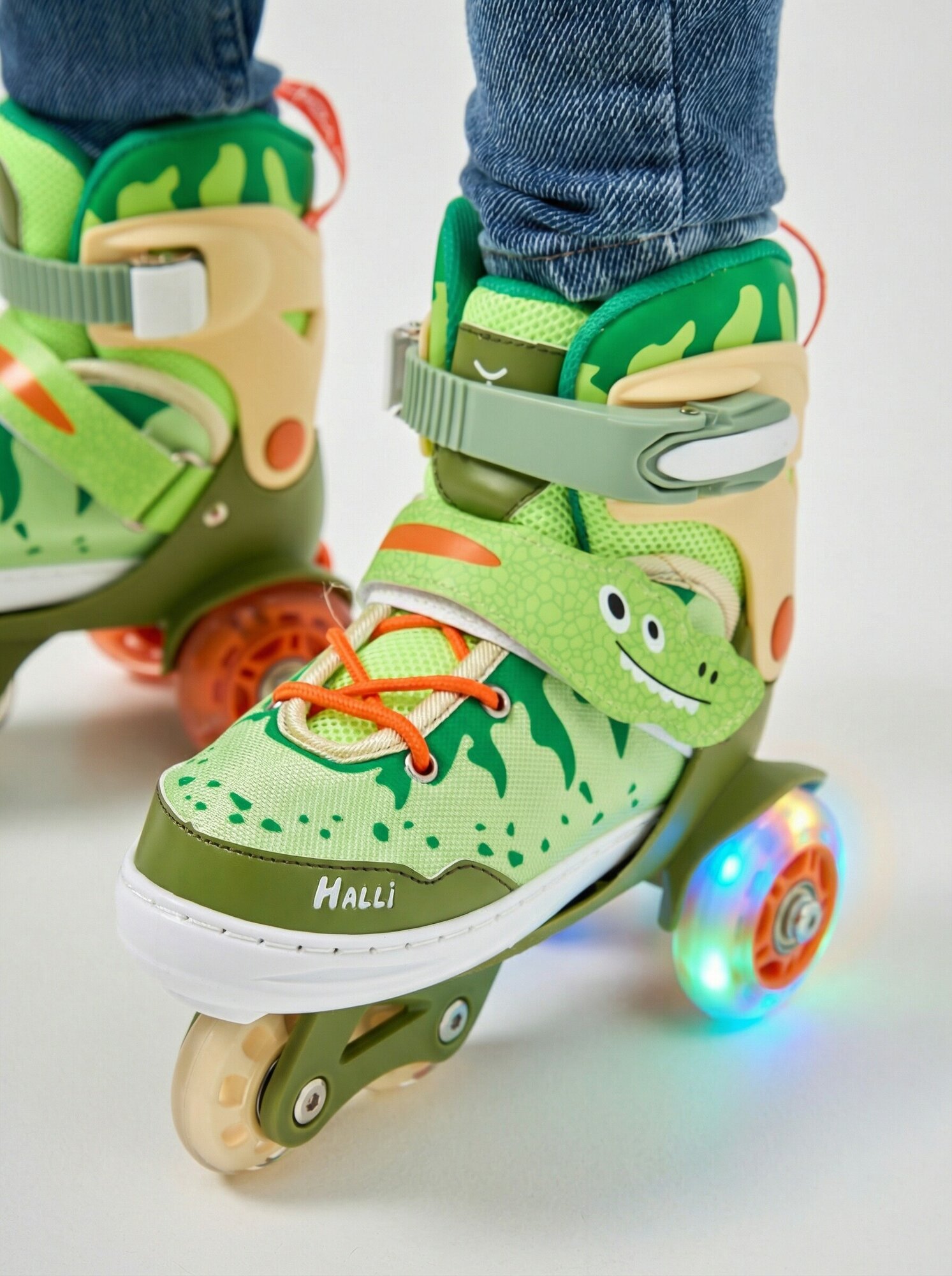 Ролики раздвижные для мальчиков, квады, светящиеся YOKI HALLI