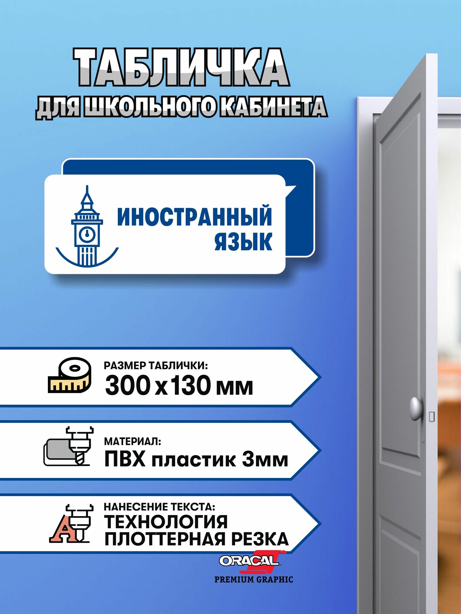 Табличка школьного кабинета