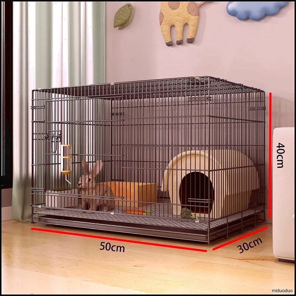 Металлическая клетка для кроликов хорьков и ежей черный матовый складная конструкция