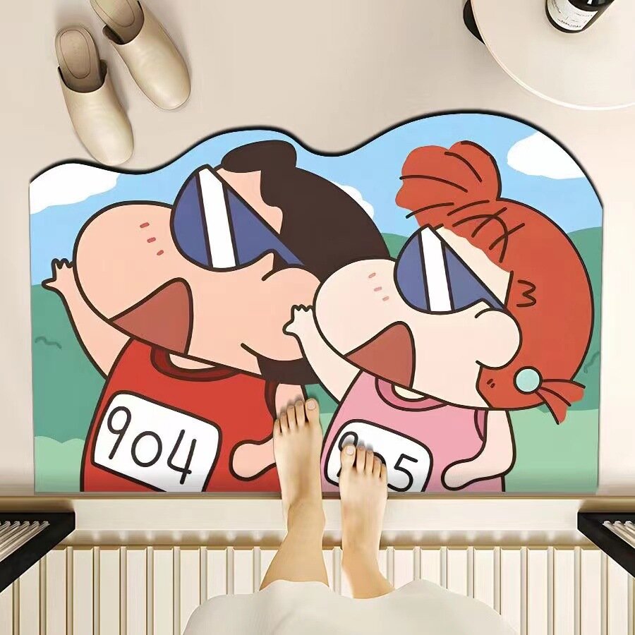 Коврик для ванной комнаты Kawaii Shin - 40x60 см, диатомит, быстро сохнет, нескользящий, устойчивый к загрязнениям,