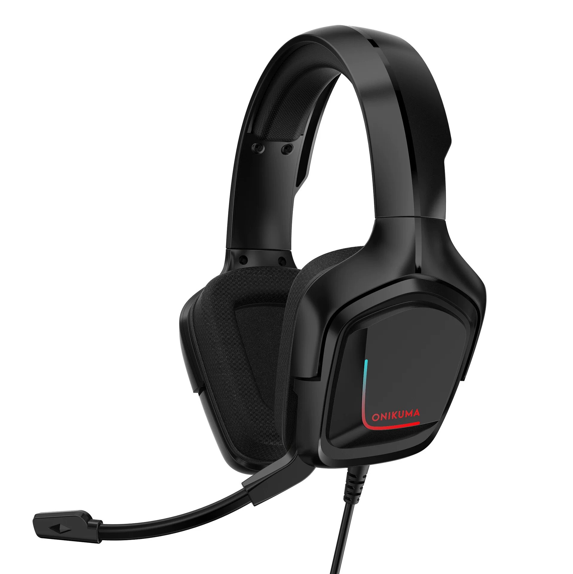 ONIKUMA K20 7.1 Surround Sound Gaming Headset в черном цвете, USB-C проводной для ПК и игровых консолей