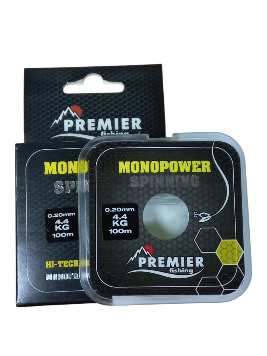 Леска MONOPOWER SPINNING 0,20mm/100m F.Yellow Nylon (PR-MS-Y-020-100) Premier Fishing