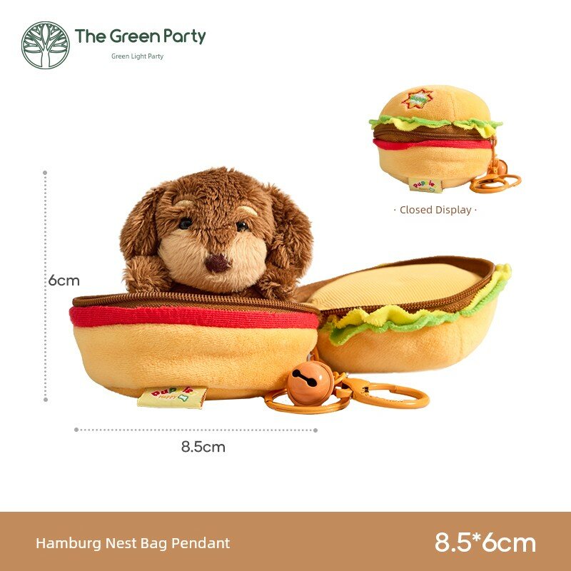 Подарок на день рождения: кулон-гамбургер в виде таксы для девочек, брелок-кукла TheGreenParty, небольшой подарок для