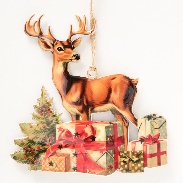 Елочная игрушка Рождественский Олень Рудольф - Christmas Derbyshire 15 см, Boltze (Больтце), 2070186