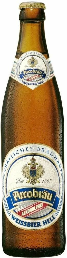 Пиво ARCOBRAU Weissbier Hell Alkoholfrei безалкогольное /стекло/ 0,5л