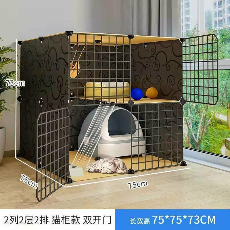 Клетка для кошек с туалетом, вилла, очень большая, свободное пространство, внутренняя пустая клетка, домик для кошек, трехъярусное маленькое кошачье гнездо