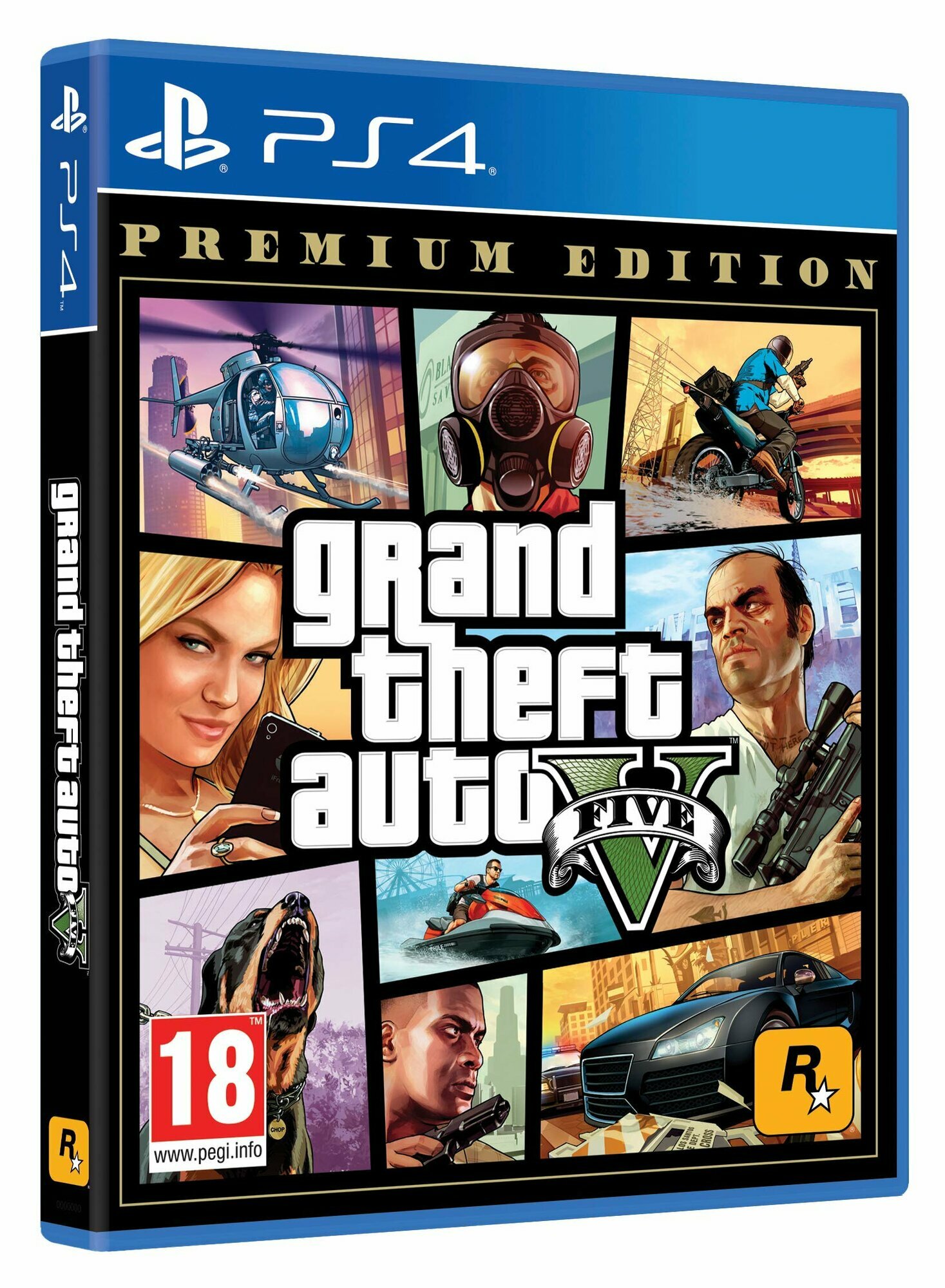 Игра Grand Theft Auto V Premium Edition для PlayStation 4, все страны (GTA V, PS4, Диск, Русские субтитры)