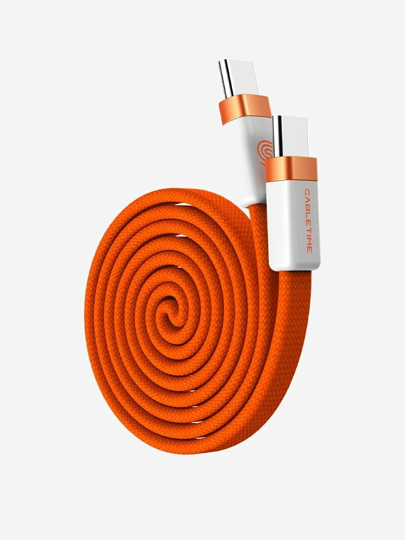 Кабель CABLETIME CU15H, USB-C to USB-C, 1м, оранжевый / 480 Mbps