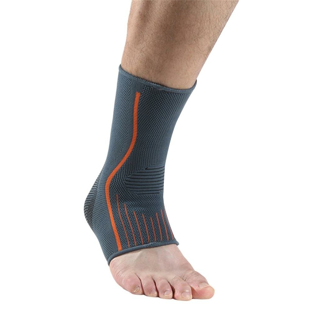 Анkle-брейсы-носки, Серо - оранжевый - M