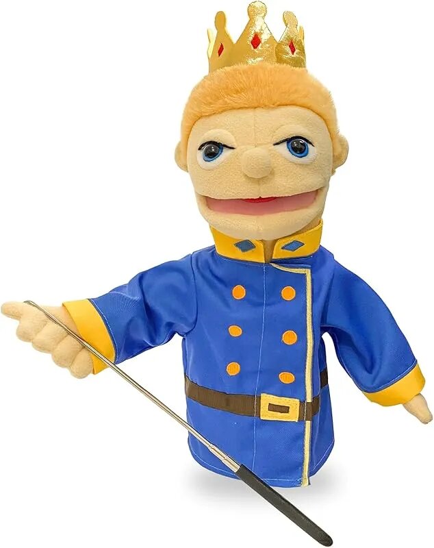 Ручная кукла Принц 50 см Мягкая игрушка с подвижным ртом для детей и взрослых