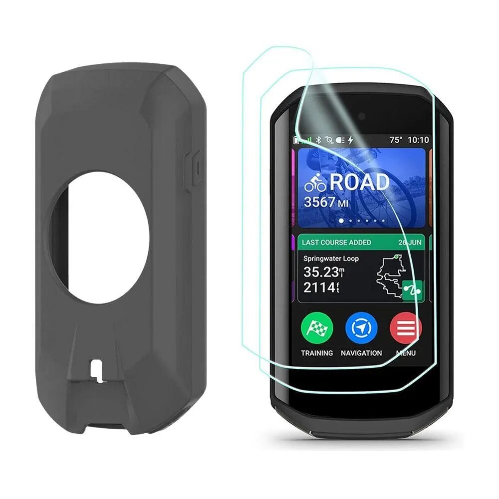 Силиконовый защитный чехол, совместимый с Garmin Edge 1050 (пленка TPU + силиконовый чехол)