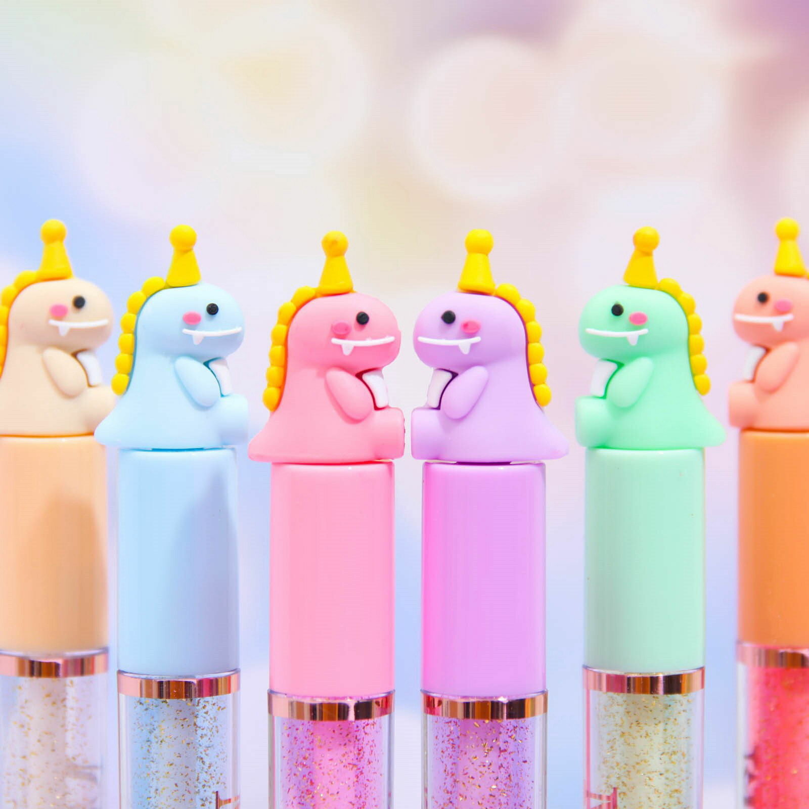 Блеск для губ "Единорожки", вид: бальзам, вкус: ассорти, размер упаковки: 5 x 5 x 4 см, 24 шт.