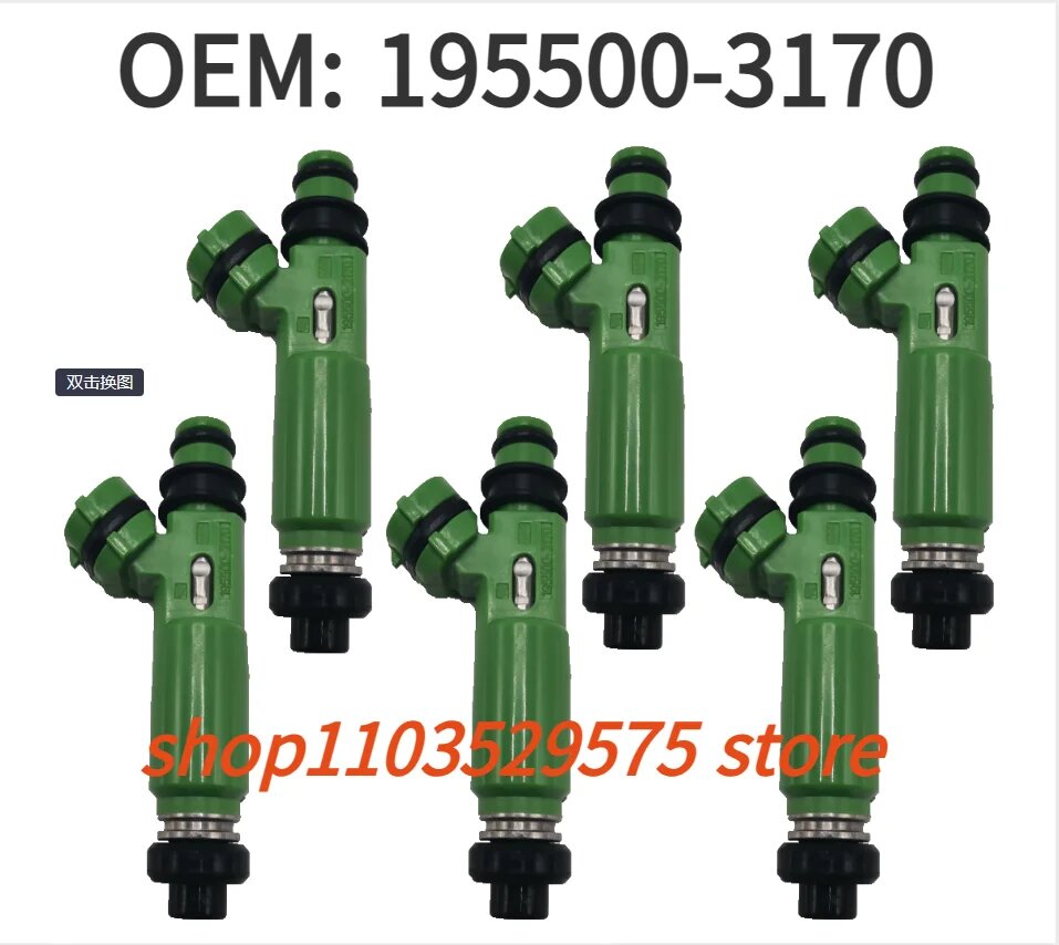 6 шт. новые Топливные форсунки 195500-3170, для Mitsubishi Montero Sport 1998 л 6G72 2003-1955003170, автозапчасти