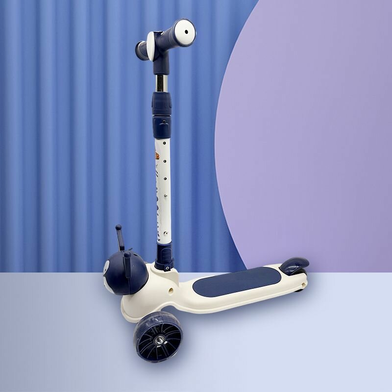 Новый детский самокат Kuromi для детей 1-3-6-8 лет, складной для мальчиков и девочек, катящийся самокат с мультяшным дизайном