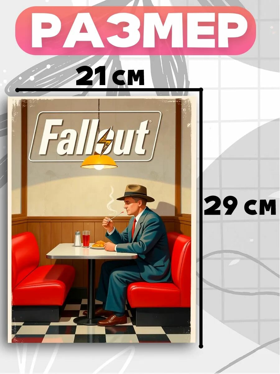Постер на стену Fallout , плакат 1шт, А4 размер. — фото 1