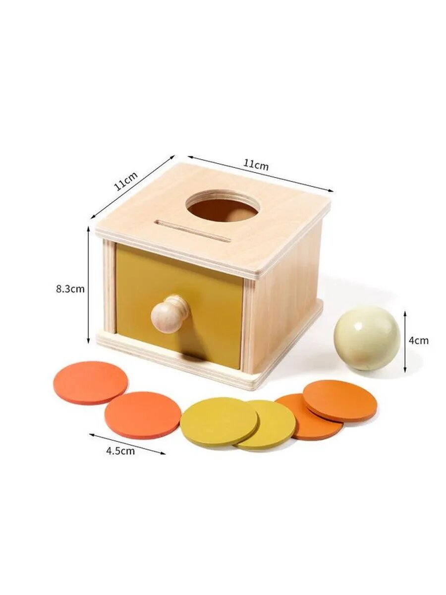 Монтессори коробка 2-в-1 Macaron (одинарный ящик, 0.32 кг)