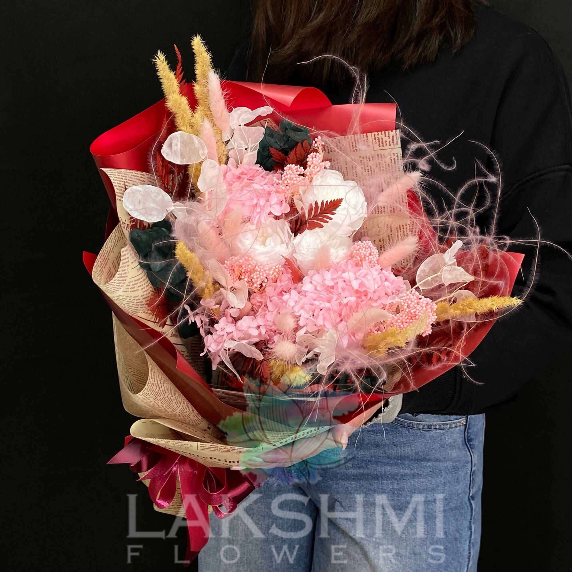 Сборный букет из сухоцветов / Букет из стабилизированных цветов