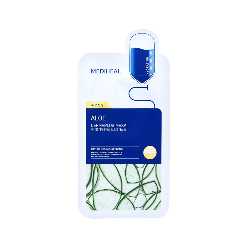 Маска для лица MEDIHEAL DERMAPLUS с экстрактом алоэ 22 мл
