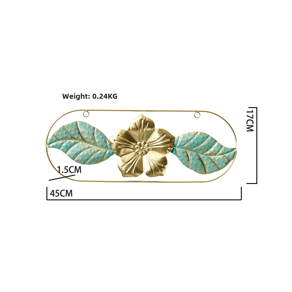 Железная настенная подвеска Декор для стены Фон стены телевизора Декор для стены Скандинавский цветочный настенный декор (G)