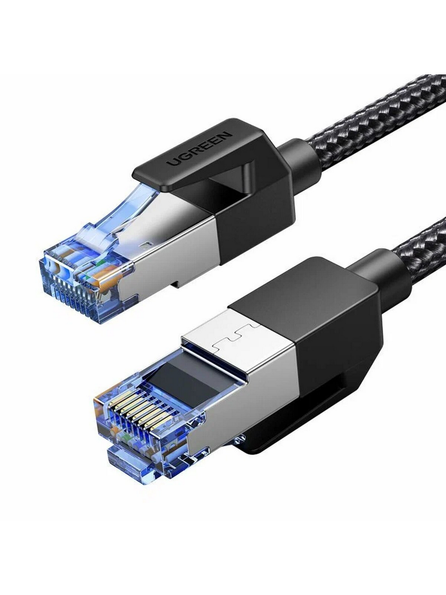 Кабель UGREEN NW153 Ethernet Cat8 Class FTP 20м Черный RJ-45 (RU)