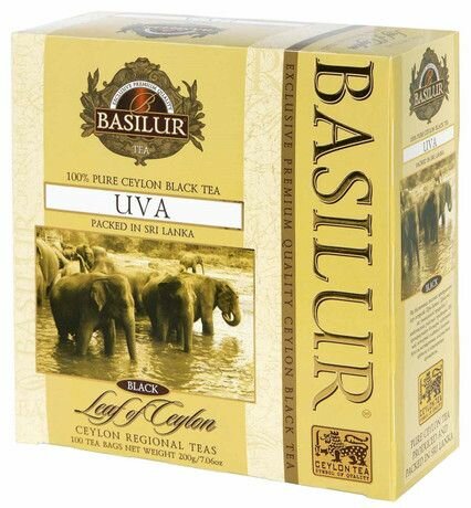 Чай Basilur черный 200 гр Uva OP Лист Цейлона (2г х 100шт)