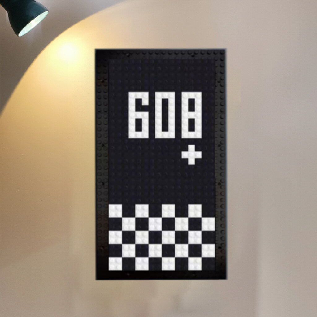 Креативные DIY строительные блоки Марио 3D дверной знак Супер Марио пиксельный логотип декор сборка номерной знак