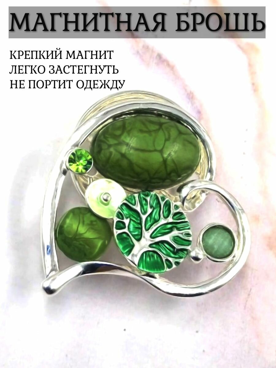 Брошь, стразы, искусственный камень