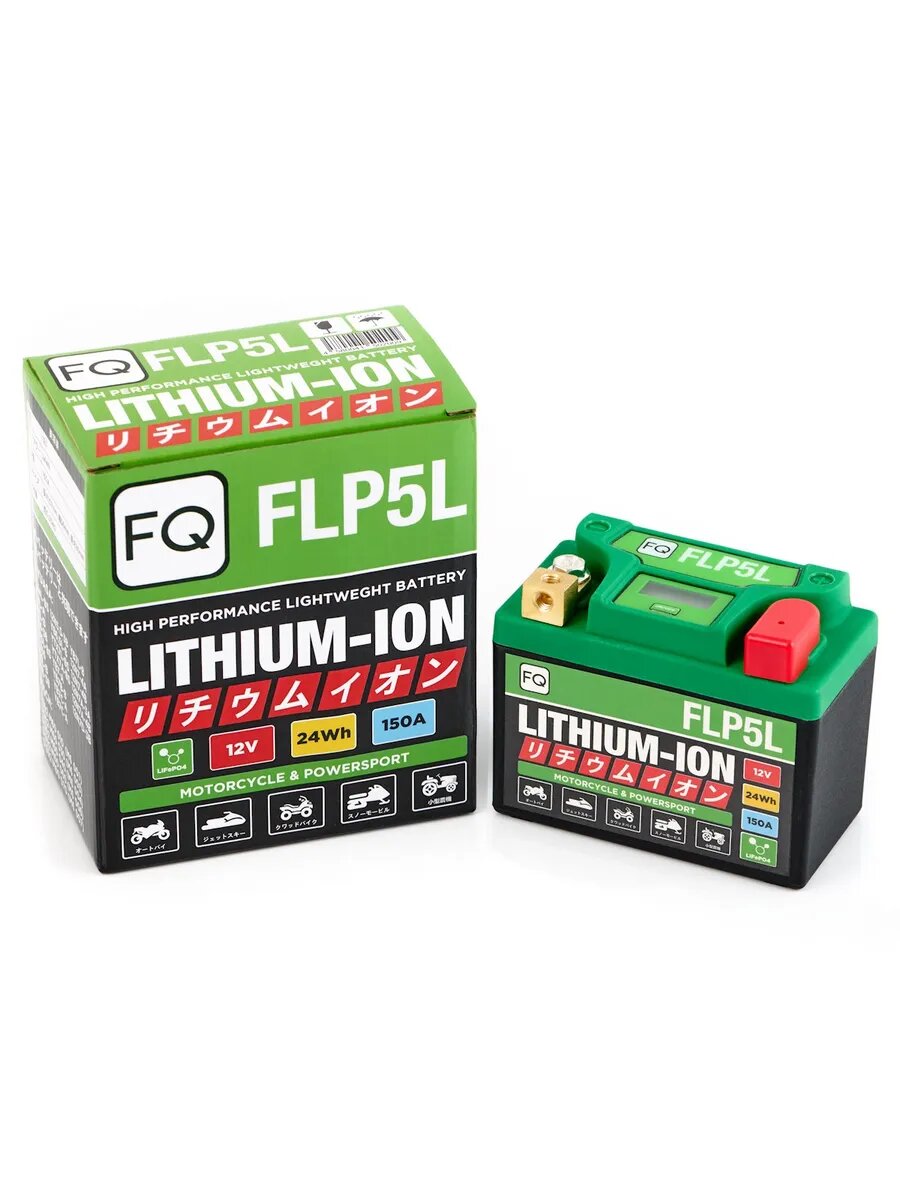 Аккумулятор FQ FLP5L-Li 12V 7Ач 150А 107х56х85 обр. пол.