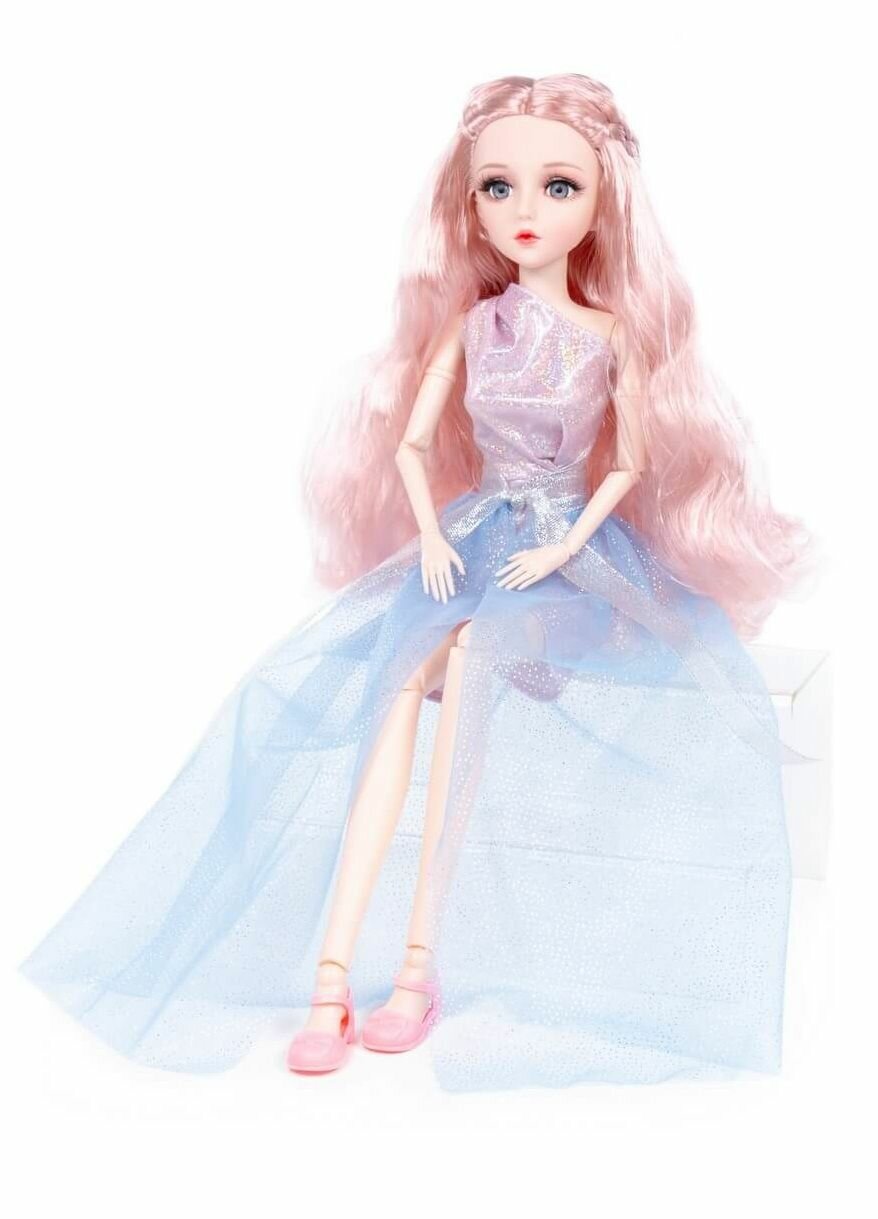 Кукла "Александра" со сгибанием ног и рук (рост 55 см) в платье с синей юбкой / Полесье