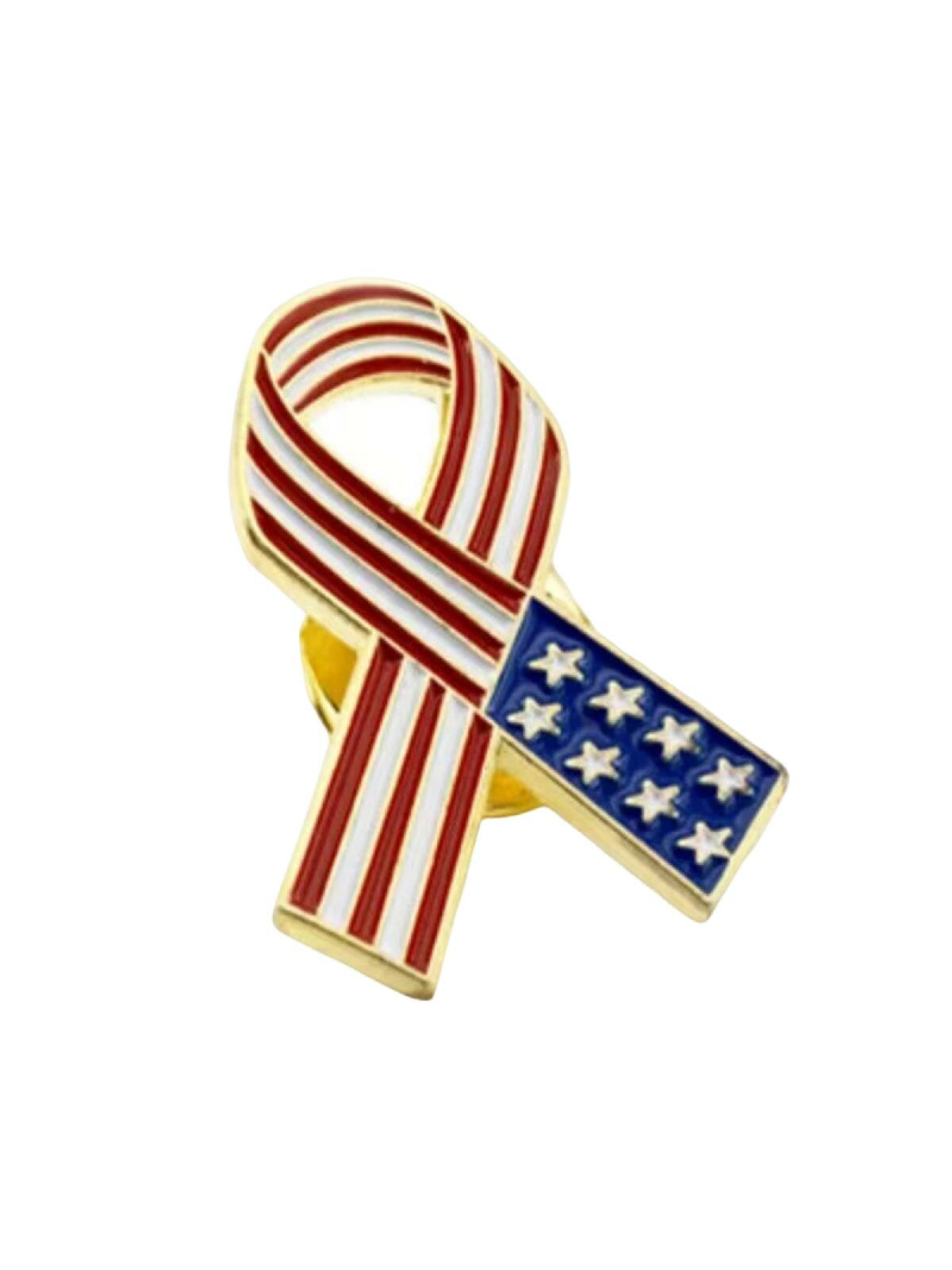 Булавка с Лентой для Лацкана Флага США в День Независимости