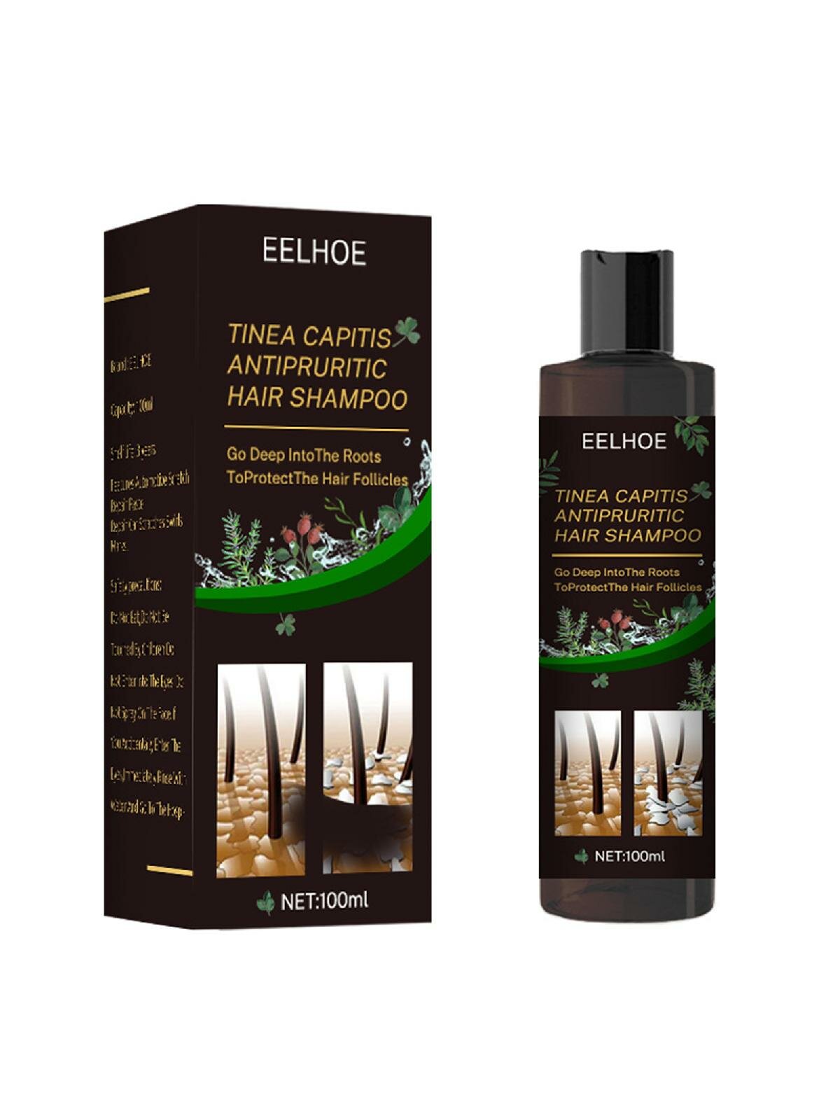 1 флакон шампуня против опоясывающего лишая capitis anti-itch shampoo 100 мл (жидкий)