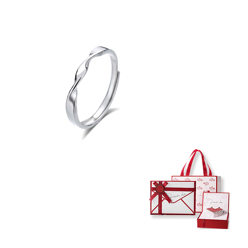 Кольцо переплетенное, циркон