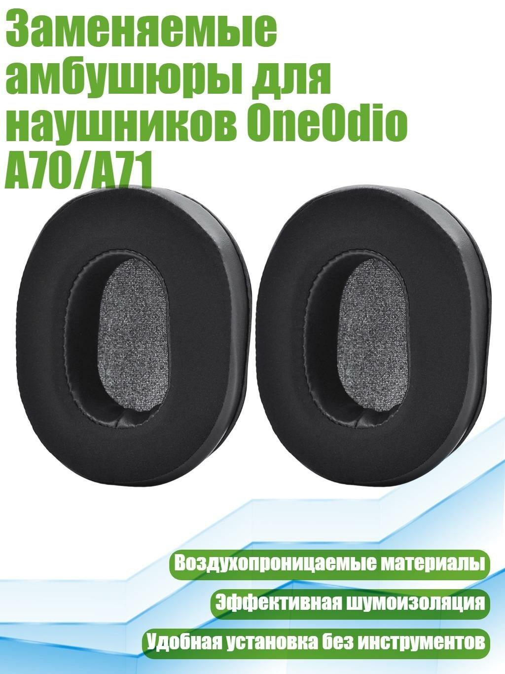 Заменяемые амбушюры для наушников OneOdio A70/A71, Ощущение льда