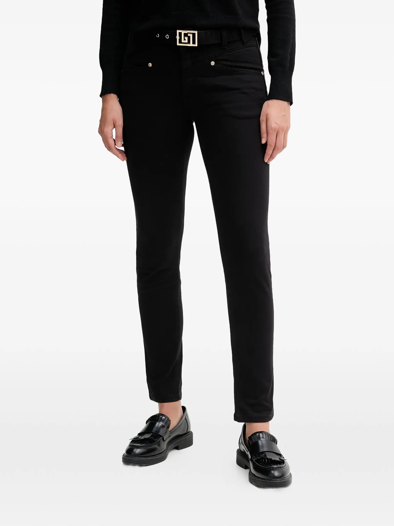 Джинсы Belt-embellishment jeans 