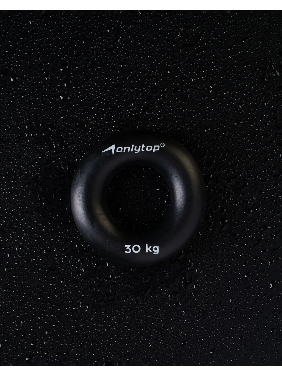 Эспандер ONLYTOP, кистевой, размер 8 см, нагрузка 30 кг, цвет черный