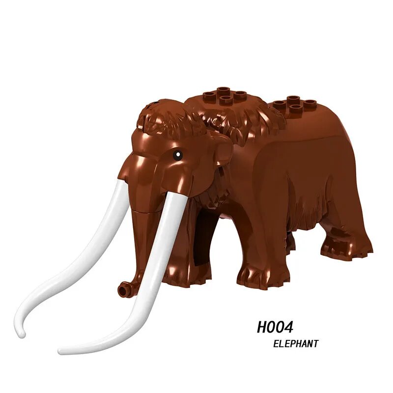 Лего MOC мамонт, коричневый, 1PCS