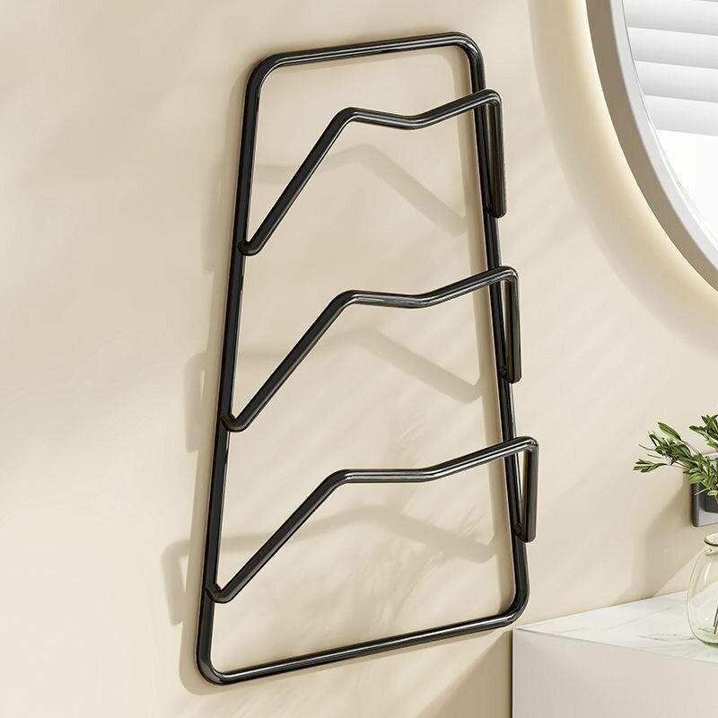 Настенный держатель для фена и выпрямителя для ванной комнаты, без сверления, из нержавеющей стали, для хранения плойок.