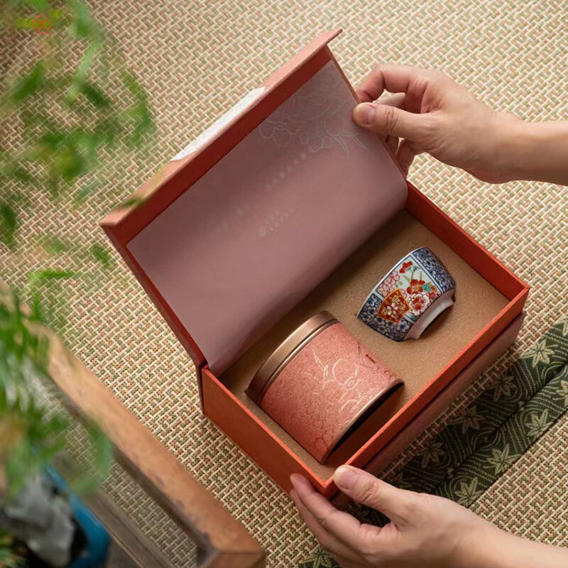 Подарочная коробка для черного и зеленого чая «Древнее Древо», пустая подарочная коробка, маленькая чайная банка, портативная чайная банка, сувенирная подарочная коробка для белого чая
