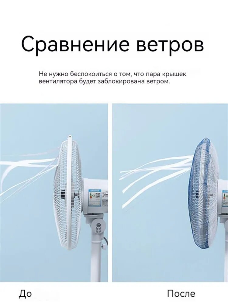 Белая защитная решетка для вентилятора удлиненной конструкции, безопасный экран от травм — фото 1