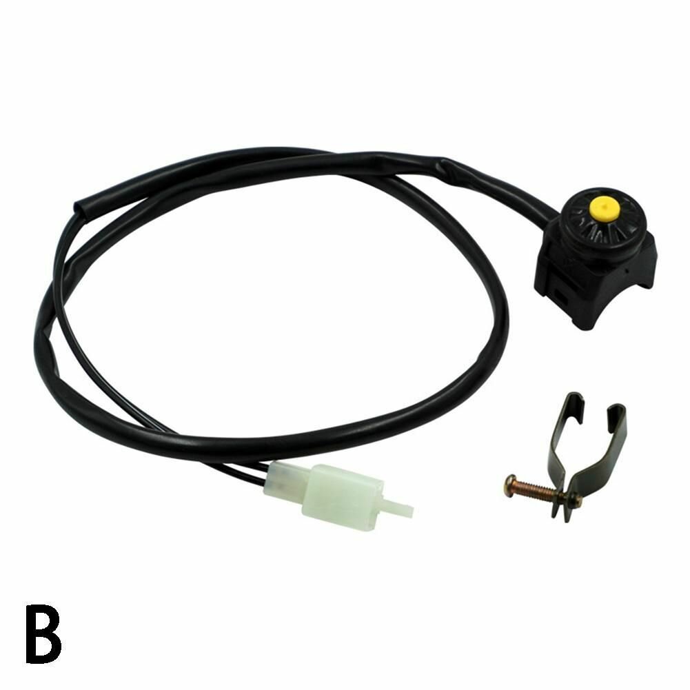 Модификация деталей внедорожного мотоцикла, переключатель с красной точкой, запуск/остановка.