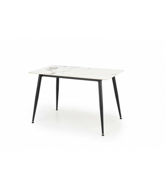 Стол обеденный Halmar EMILIO 120 (белый мрамор/черный)