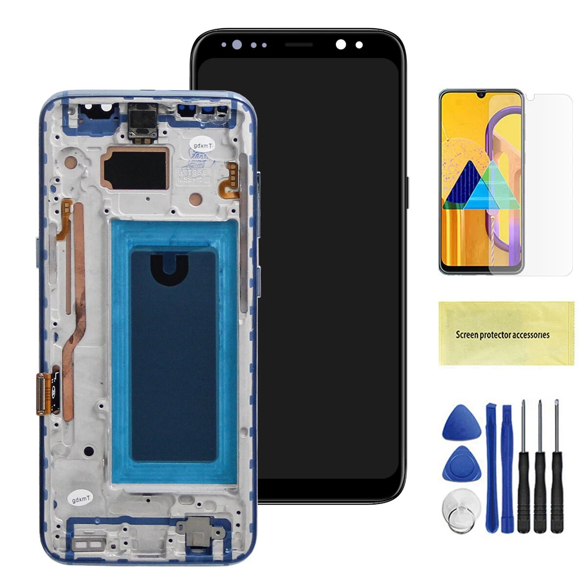 100% протестированный новый TFT S8 ЖК-дисплей для Samsung S8 Дисплей G950 G950F Blue with Frame