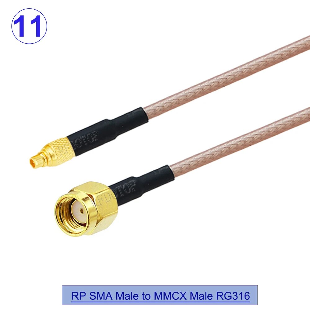 RG-316 коаксиальный кабель SMA-MMCX 30CM, RPSMA M to MMCX M