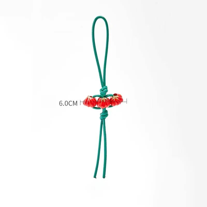 Подвеска для сумки из воловьей кожи, изысканный кулон в виде томатной нити, Circular 3 Tomatoes