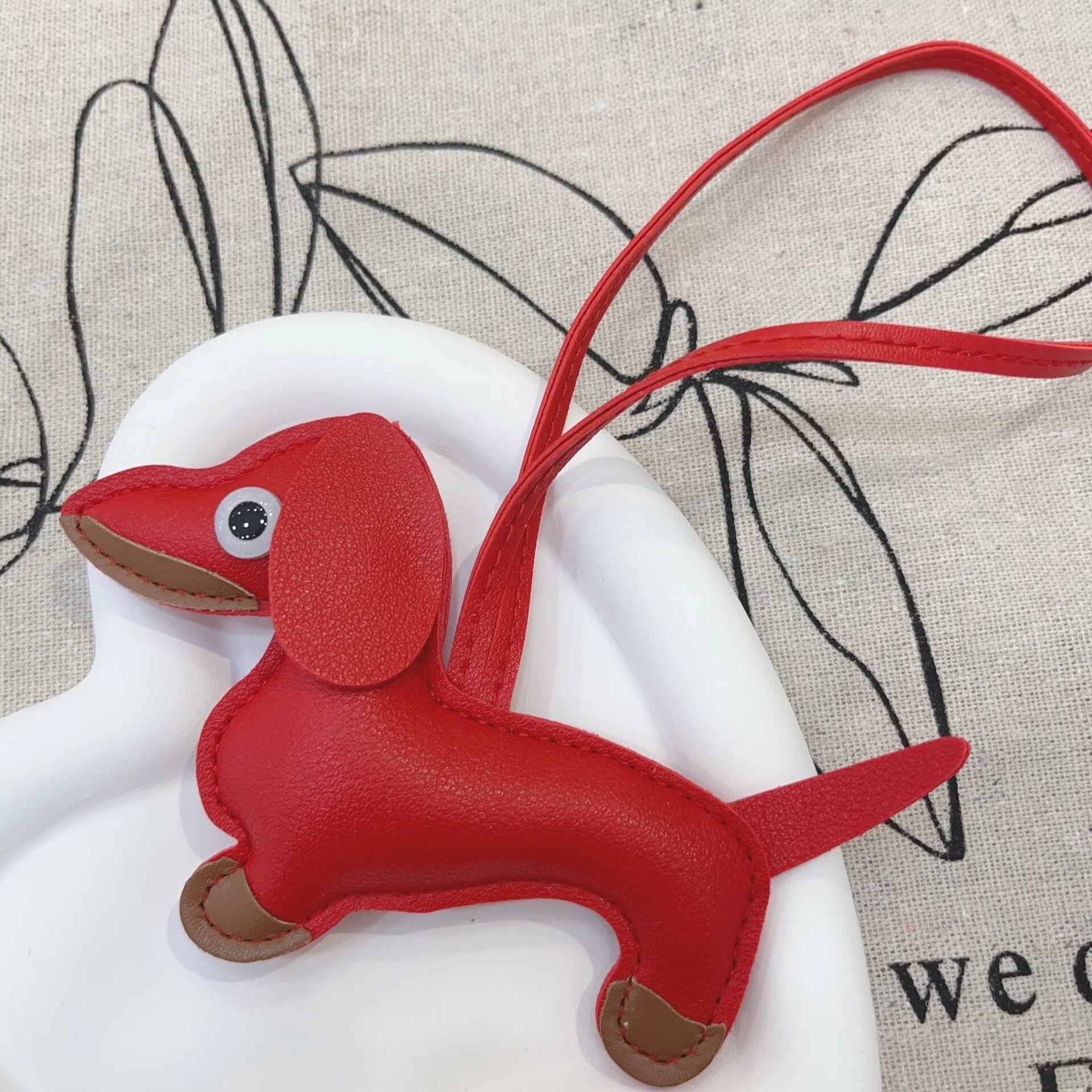 Брелок Corgi с 3D глазами, кулон, маленькое животное, декоративная кожаная сумка, подвеска, милый мультяшный брелок для ключей с собакой, аксессуары, подарок для детей